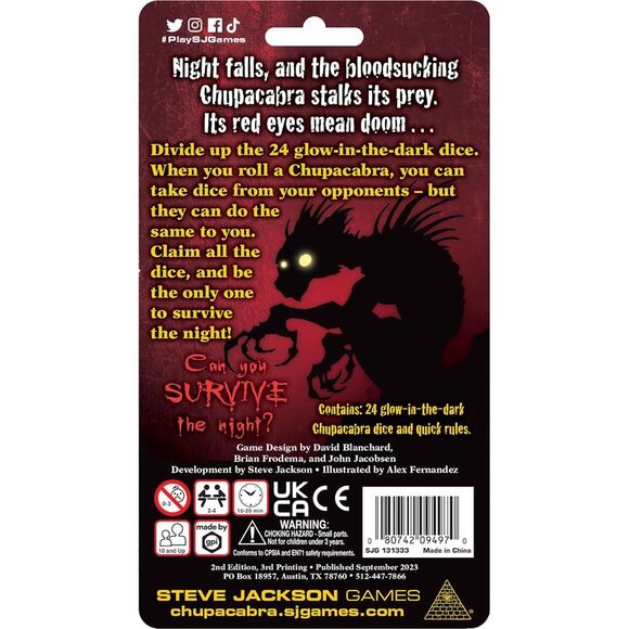 Steve Jackson Games | Games | Chupacabra Survive The Night Dice Game ...